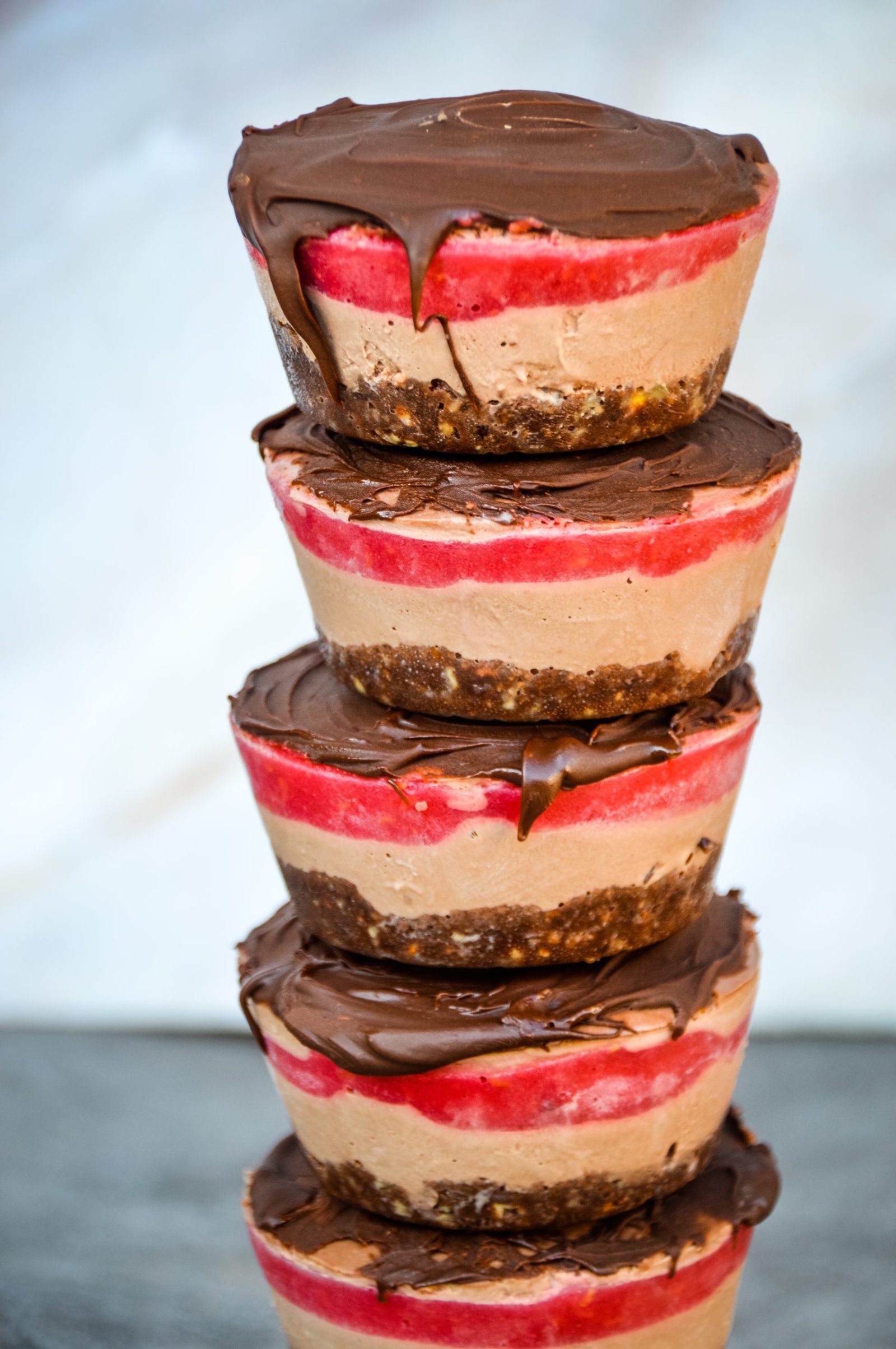 No Bake Vegan Chocolate Raspberry Cakes » Kay's Clean Eats