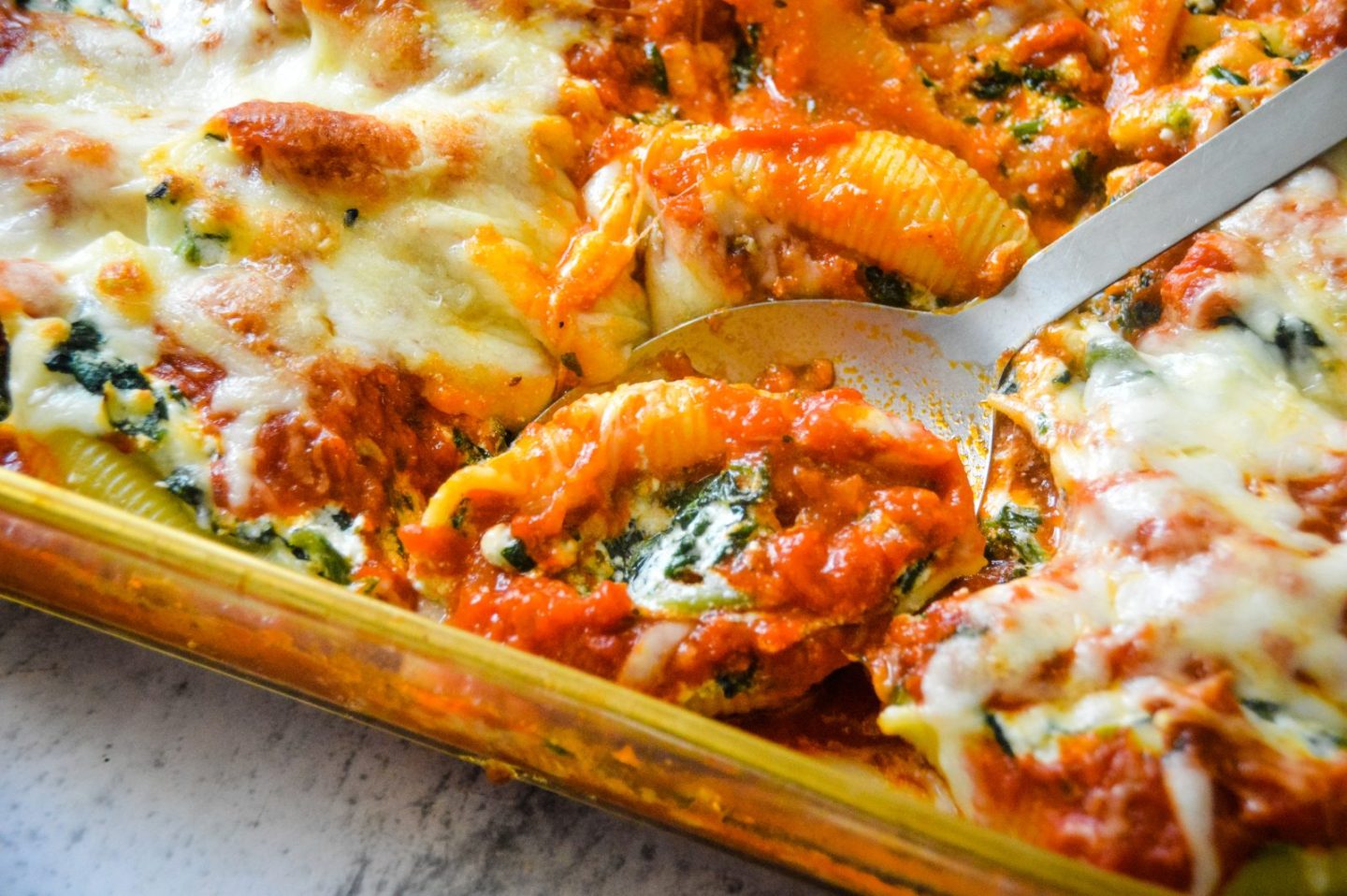 Spinach and Cheese Jumbo Stuffed Shells » Kay's Clean Eats