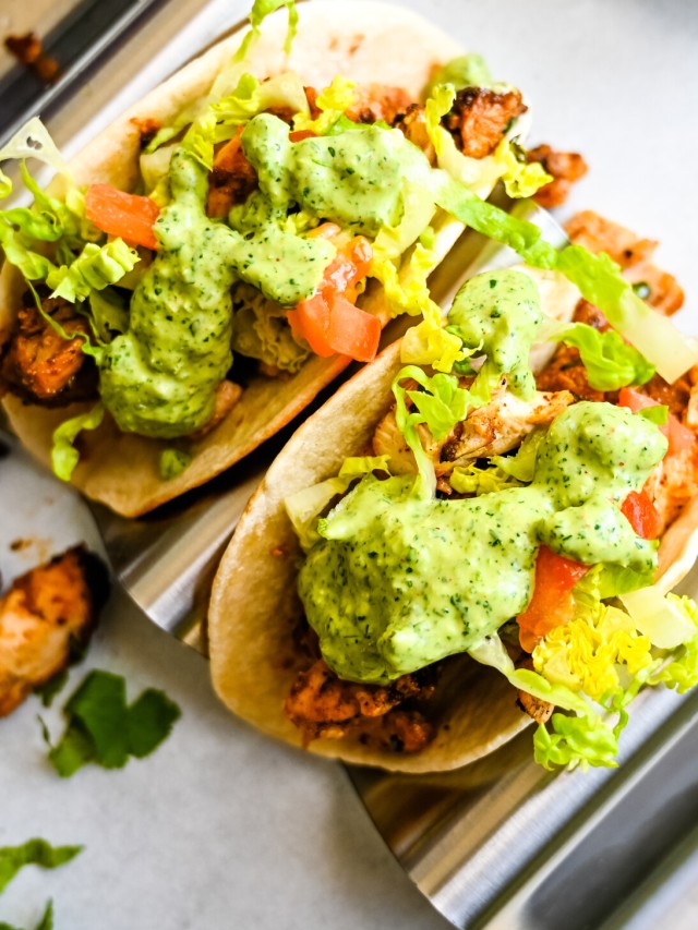 Chicken Tacos with Creamy Cilantro Sauce: Quick Family-Favorite Recipe ...