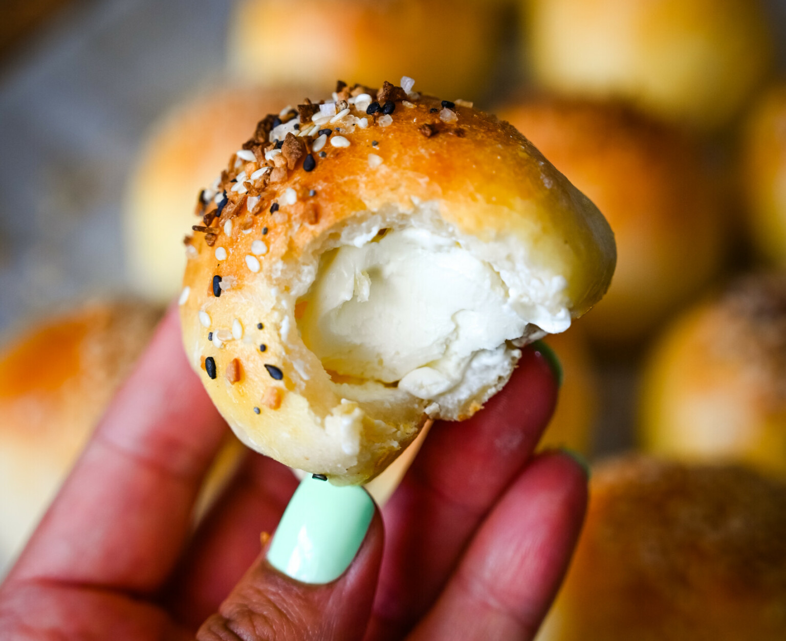 Stuffed Bagel Bites | Kay's Clean Eats (easy 2-ingredient dough)