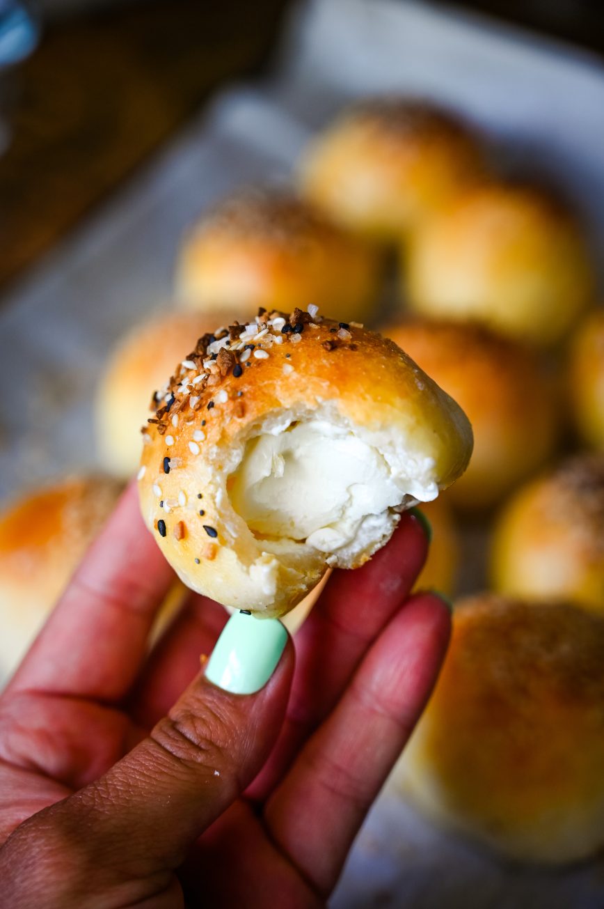 Stuffed Bagel Bites | Kay's Clean Eats (easy 2-ingredient dough)