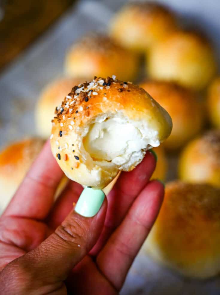 Stuffed Bagel Bites | Kay's Clean Eats (easy 2-ingredient dough)