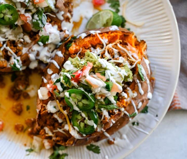 Taco Stuffed Sweet Potatoes (Easy Weeknight Dinner)